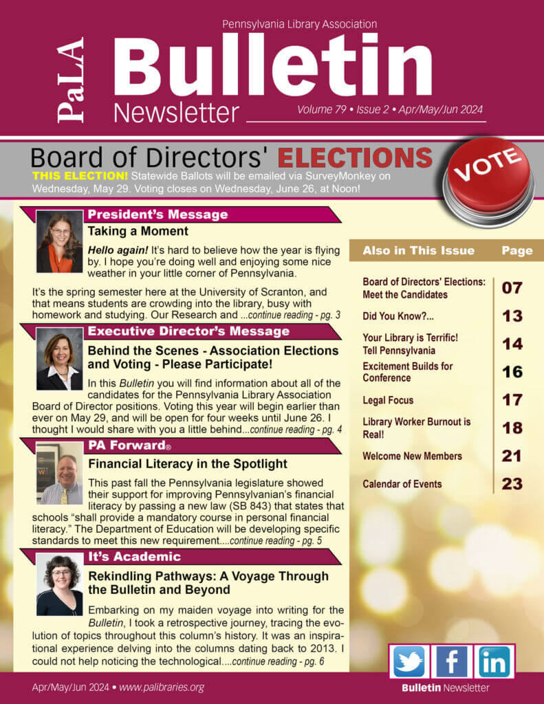 Bulletin - Pennsylvania Library Association
